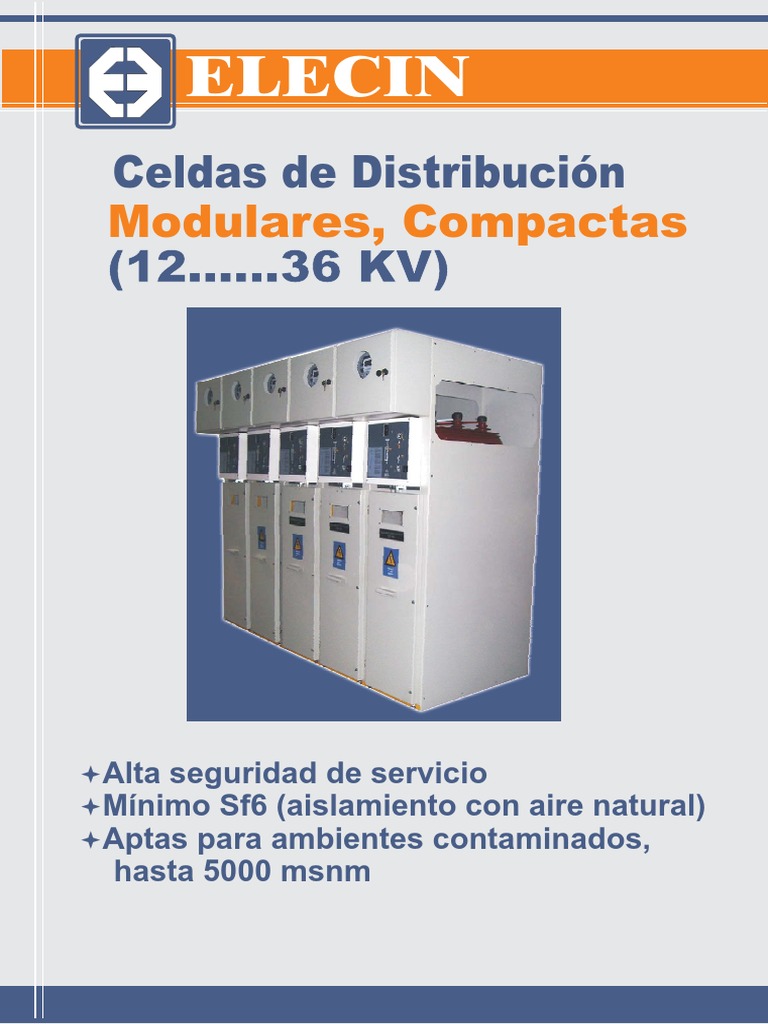 3 2 Celdas Modulares de Distribuicion Elecin | PDF | Transformador | Resistencia Eléctrica y ...