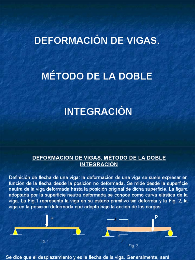 Deformación de Vigas. Metodo de La Doble Integracion | PDF | Integral | Elasticidad (Física)