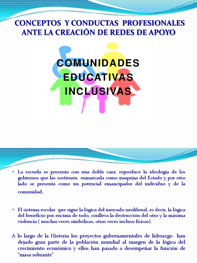 Comunidades Educativas Inclusivas | PDF | Sociedad | Aprendizaje