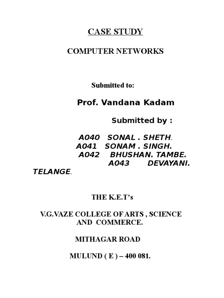 Case Study On Computer Networking (Kotak Mahindra Bank) | PDF | Network ...