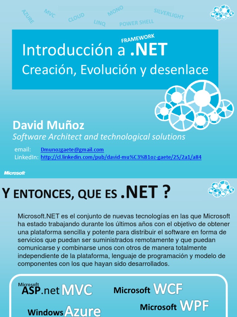 Presentacion Introduccion A | PDF | Plataforma como servicio | .NET ...