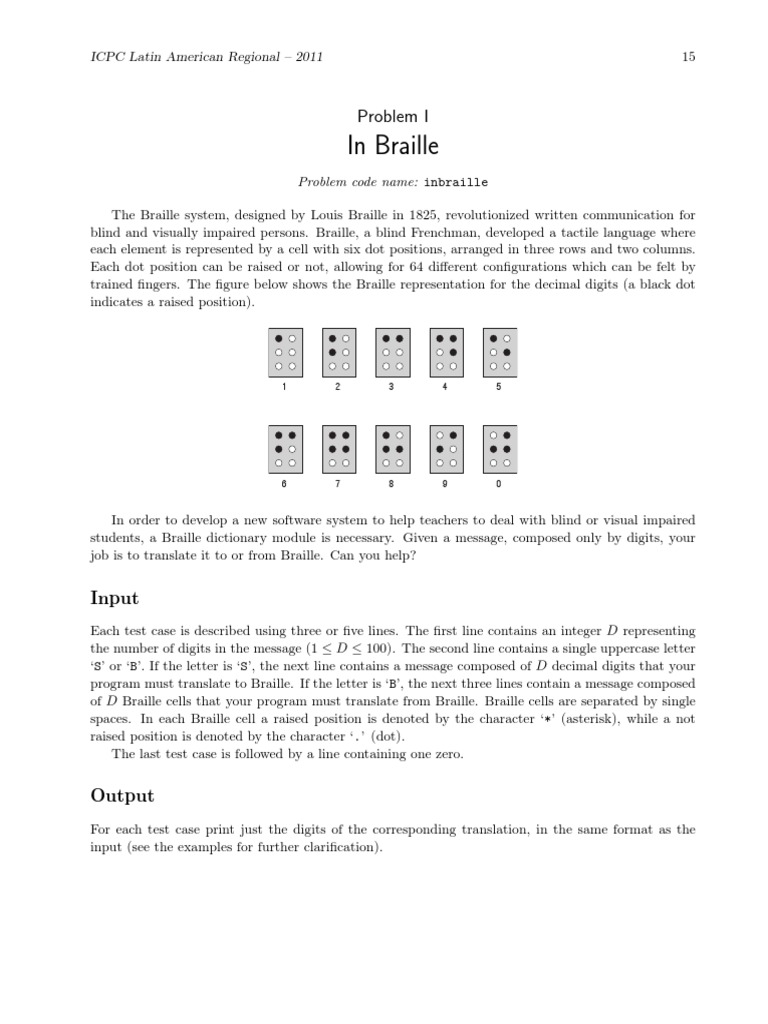 Braille Translation Challenge | PDF | Teaching Methods & Materials ...
