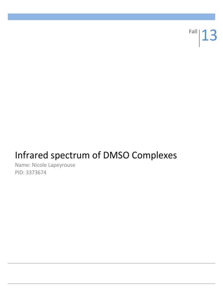 Dmso | PDF | Infrared Spectroscopy | Solvent