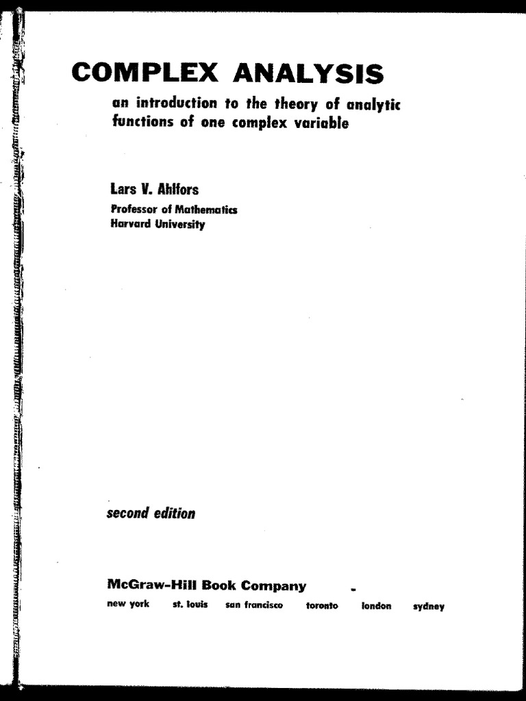 Ahlfors - Complex Analysis | PDF