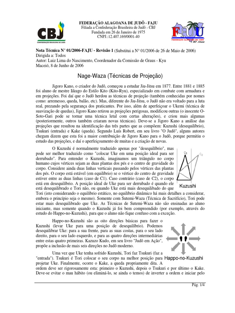 Nage Waza | PDF | Judô | Jiu-jitsu
