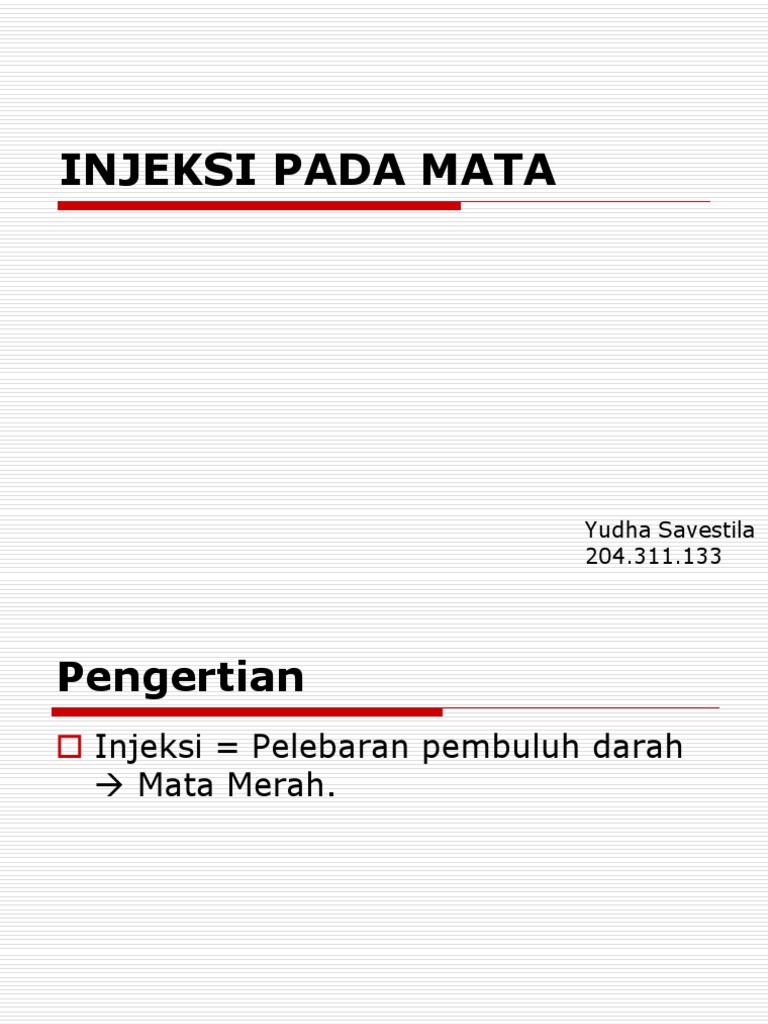 Injeksi Pada Mata | PDF | Sains & Matematika
