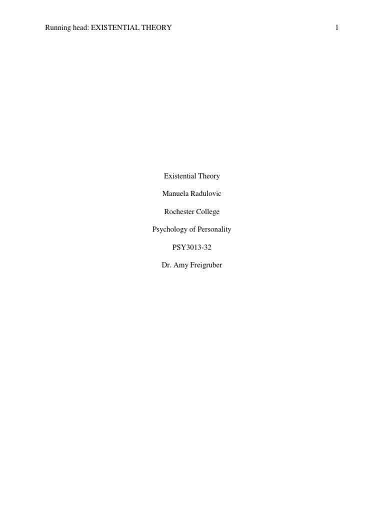 Existential Theory | PDF | Existentialism | Free Will