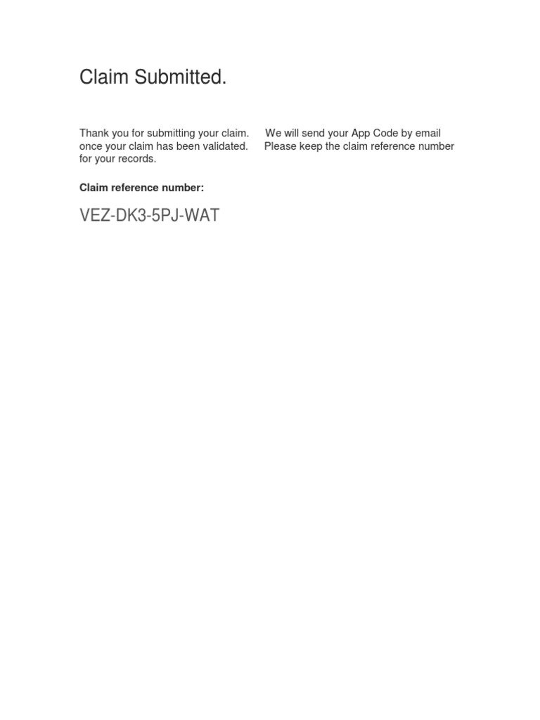 Claim Submission Confirmation Notice | PDF