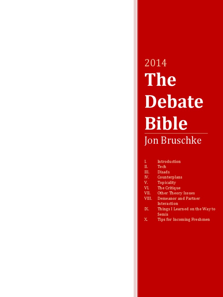 The Debate Bible | PDF | Political Science | Policy