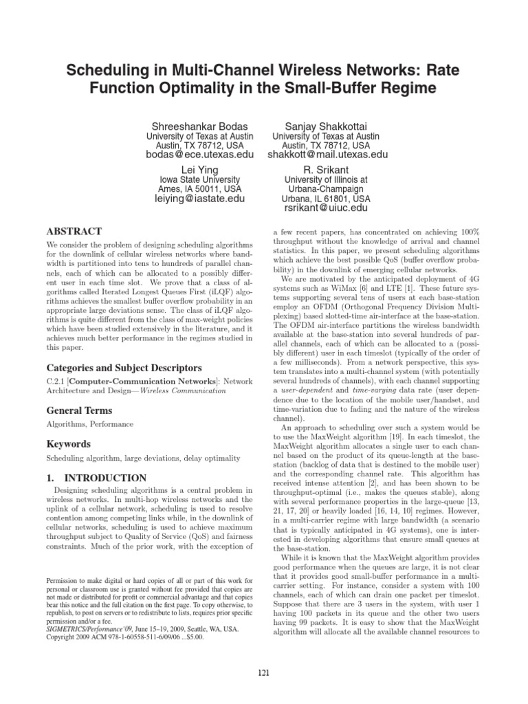 Longest Integrated Longest Queue First Scheduling | PDF | Scheduling (Computing) | Theoretical ...