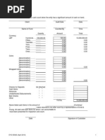 Cash Count Audit Form | PDF