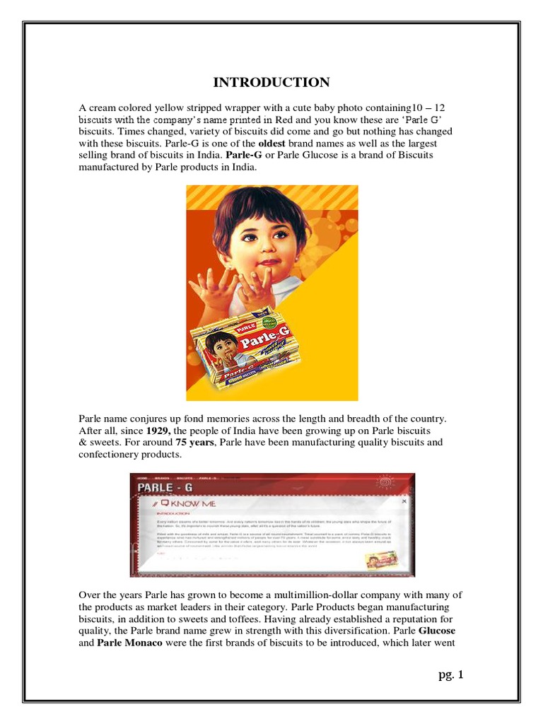 Parle G Project | PDF | Brand | Retail