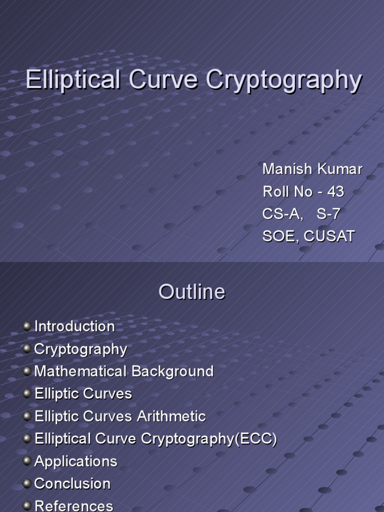 Elliptical Curve Cryptography | PDF | Cryptography | Field (Mathematics)