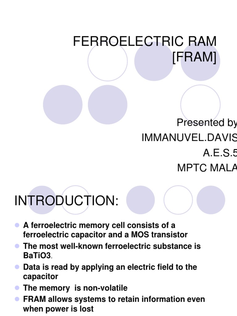 Ferroelectric Ram | PDF | Dynamic Random Access Memory | Flash Memory