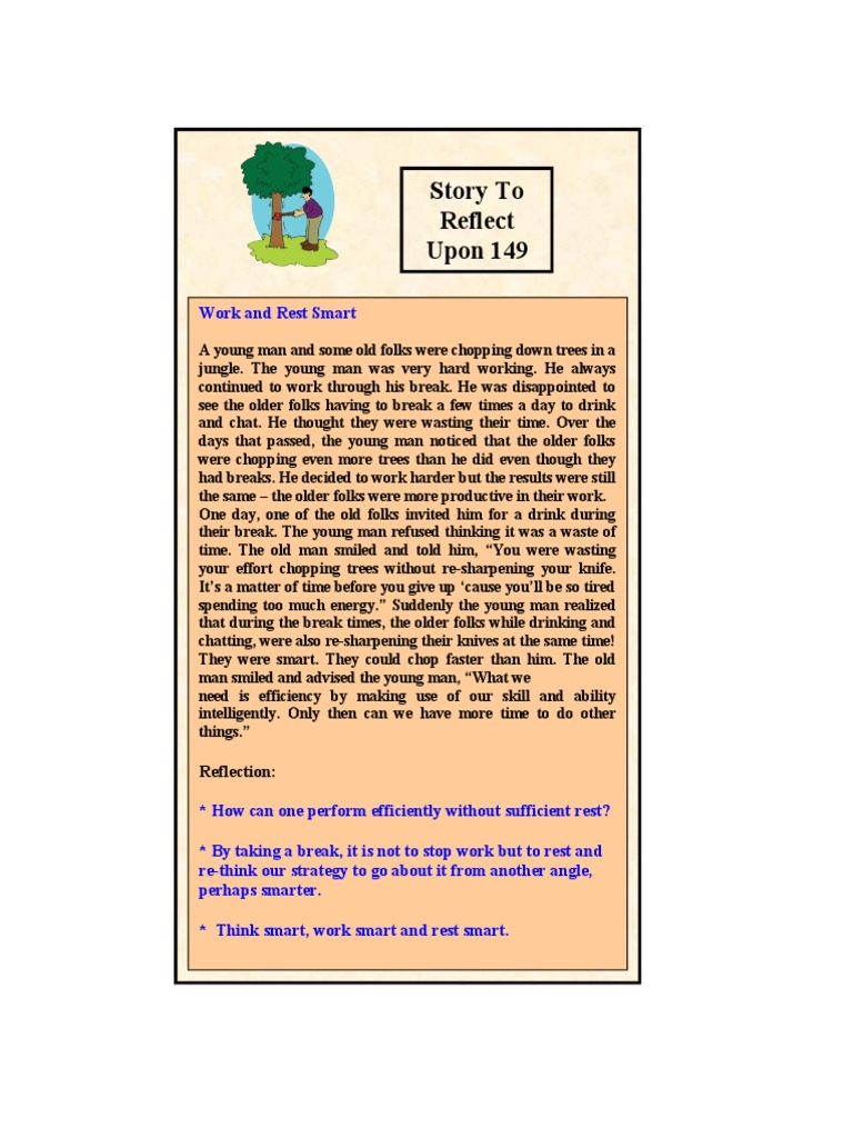 Story To Reflect Upon 149, 150 | PDF | Leisure