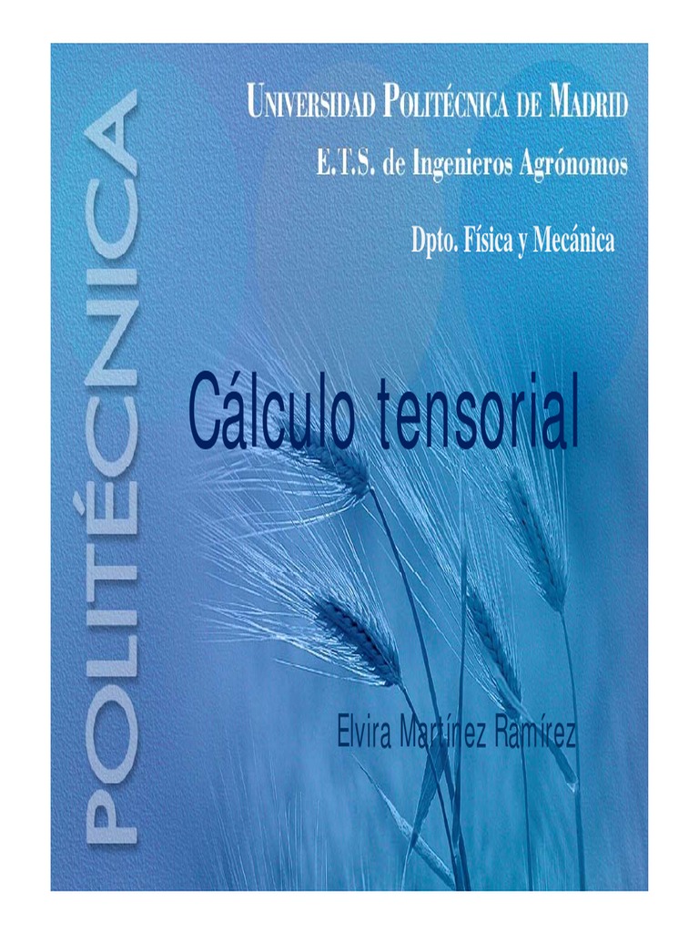 Tema2.Calculo Tensorial | Descargar gratis PDF | Tensor | Línea (geometría)