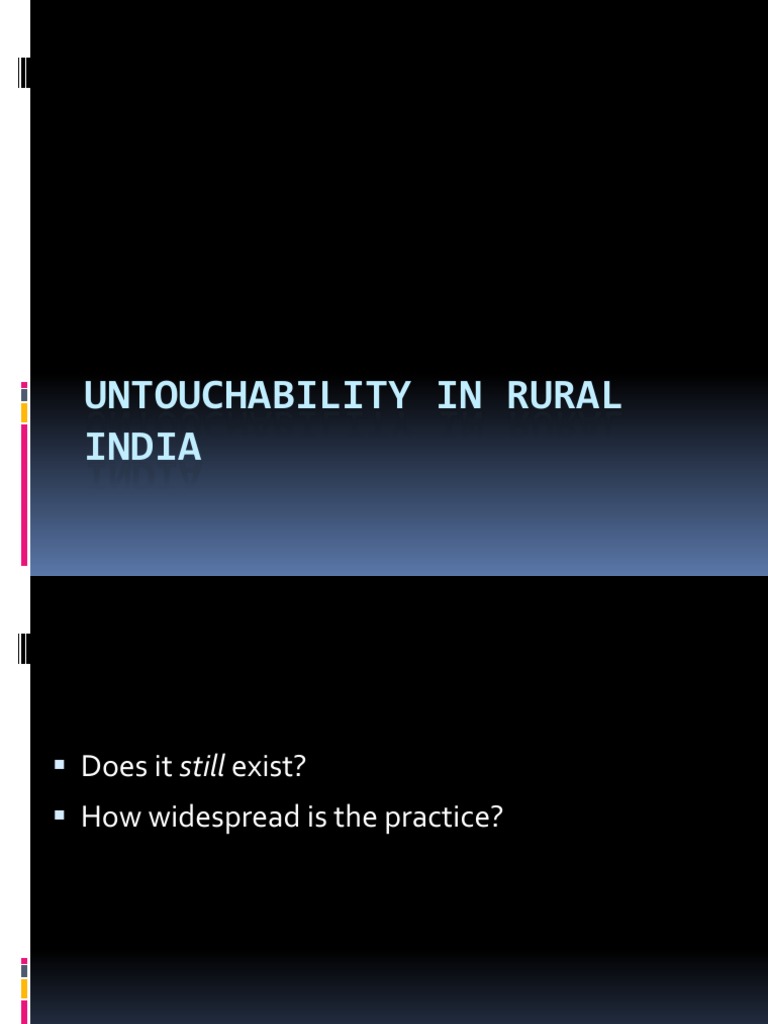 Untouchability in Rural India | PDF | Dalit