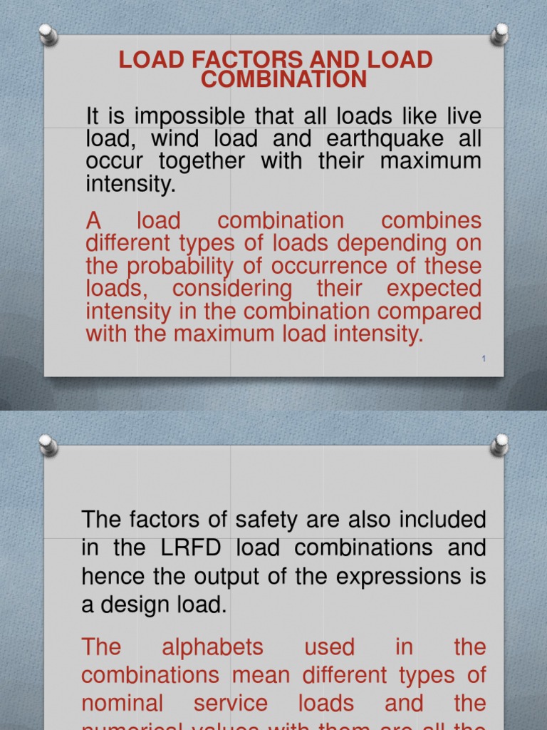 Load Factors & Combinations Guide | PDF | Structural Steel | Structural ...