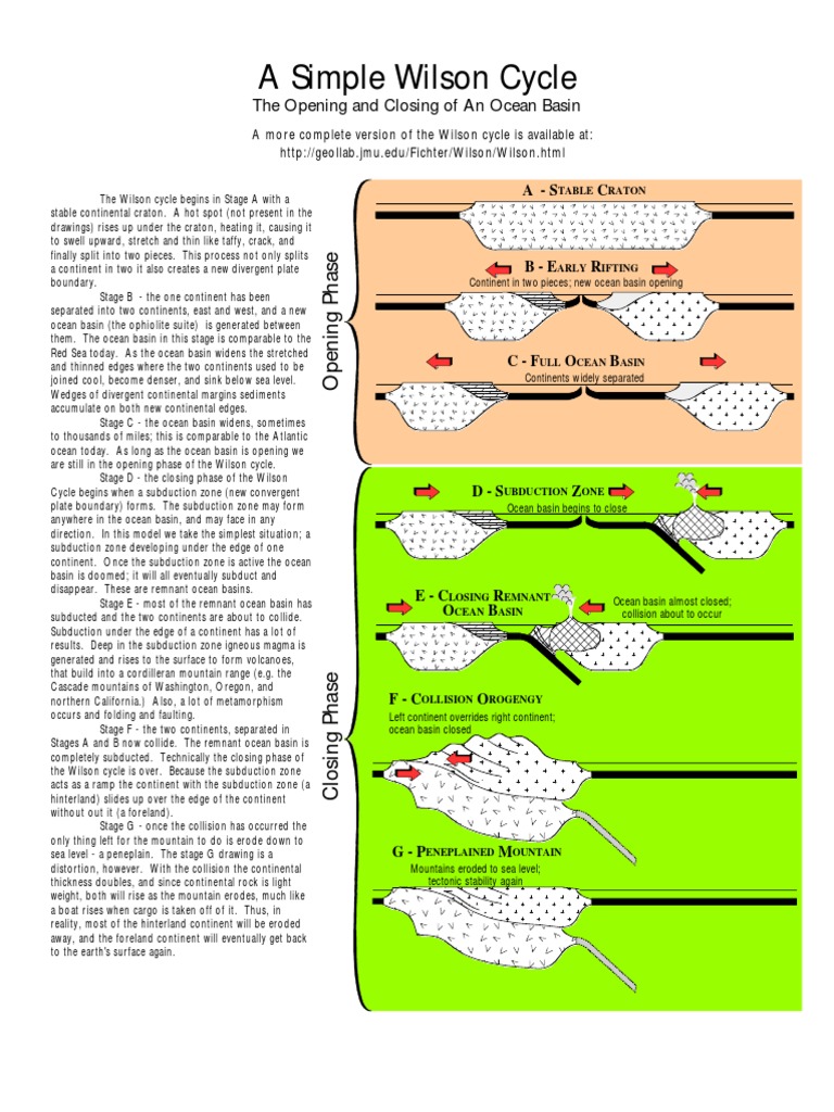 Wilsons Cycle | PDF | Sedimentary Basin | Continent