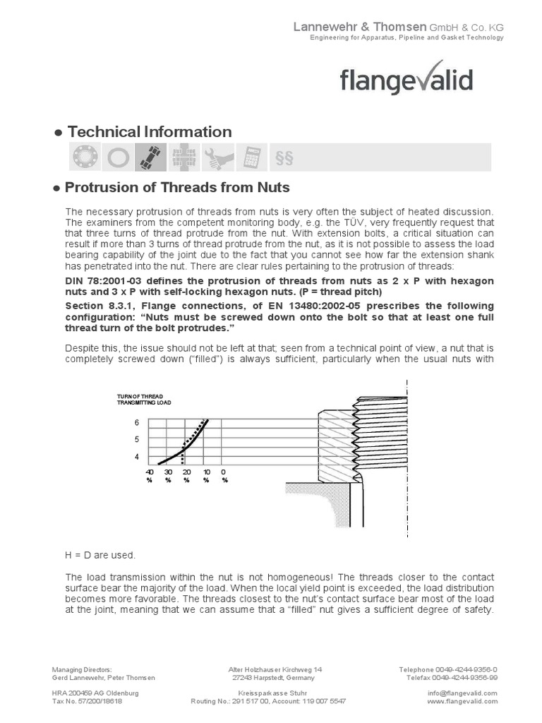 Protrusion of Threads From Nuts | PDF | Nut (Hardware) | Screw