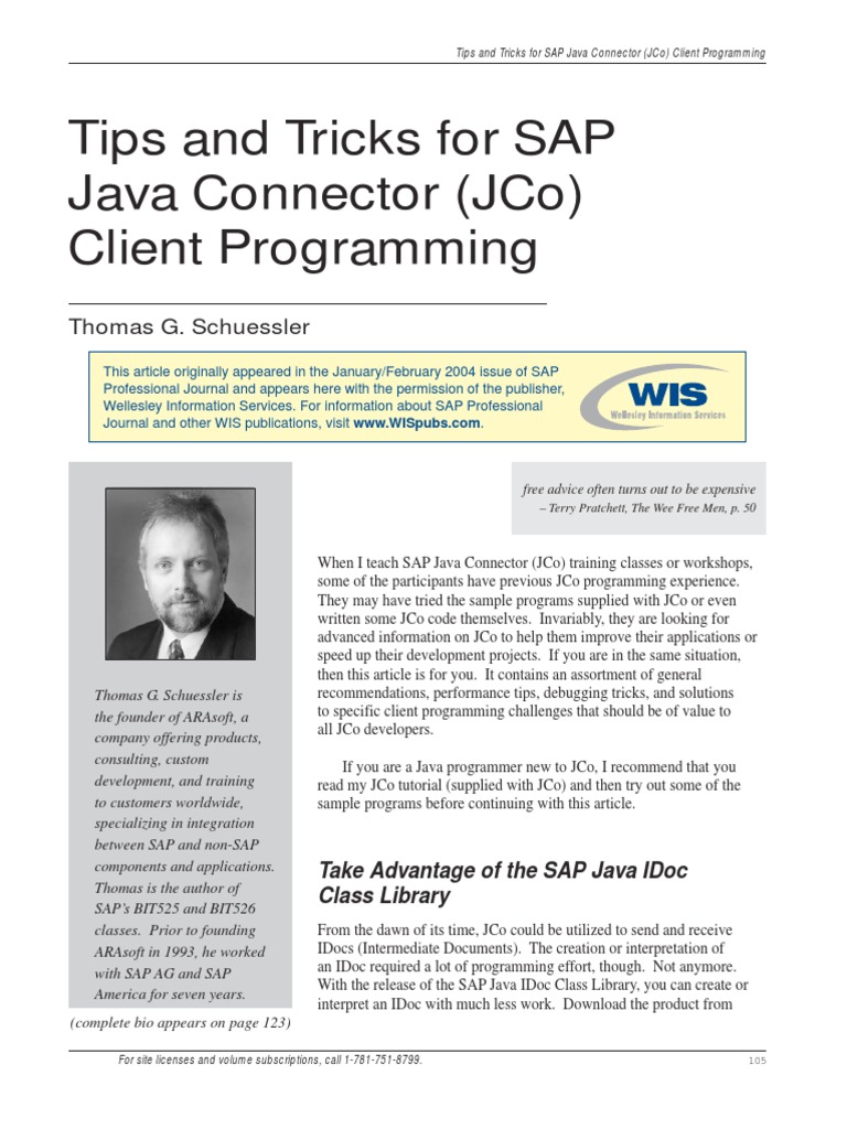 Tips&Tricks JCo Programming | PDF