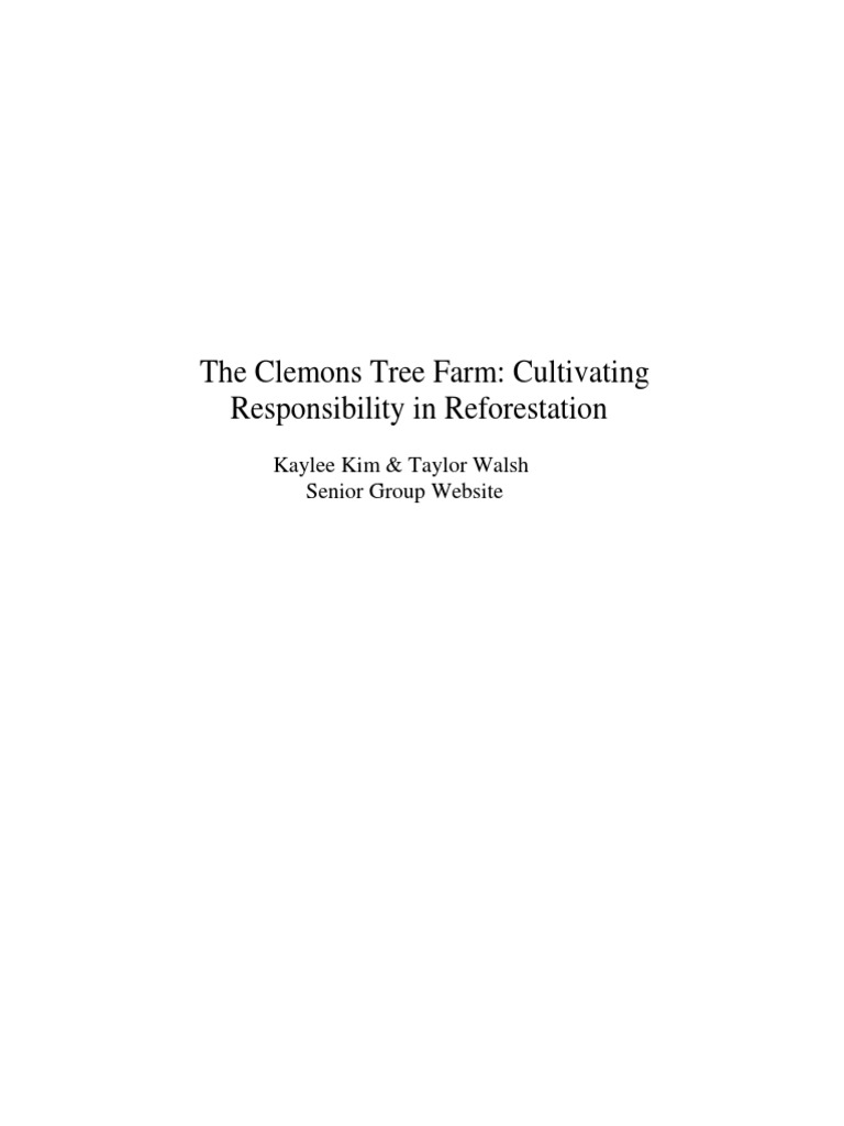 Clemons Tree Farm: A Reforestation Legacy | PDF | Social Science