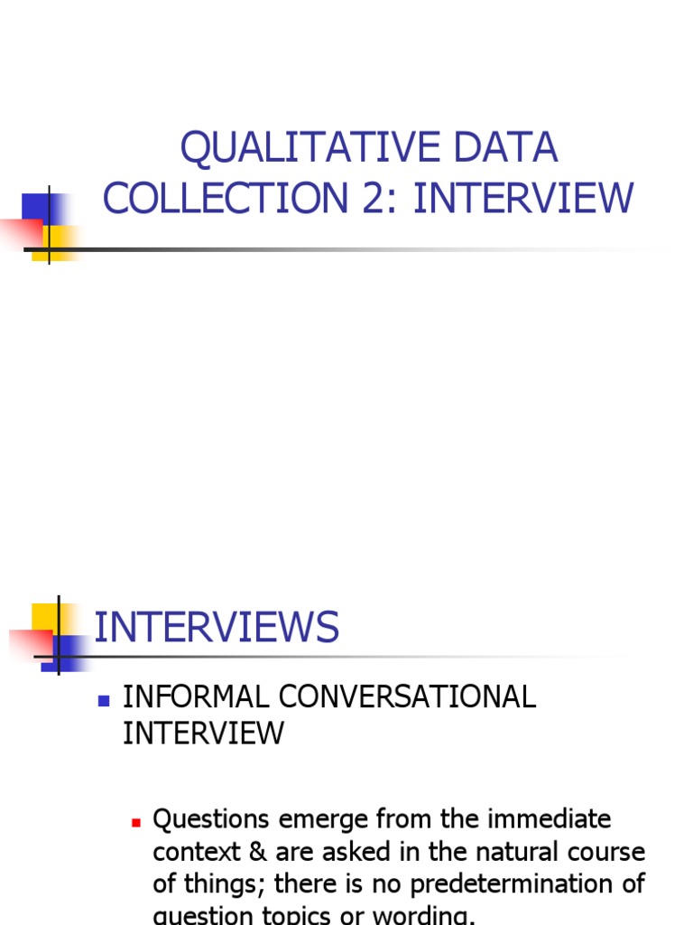 Qualitative Data Collection 2: Interview | PDF | Interview | Data