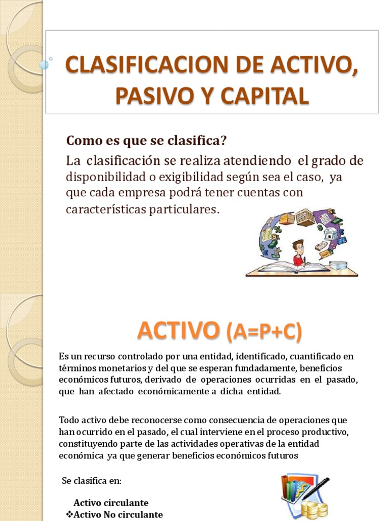 Clasificacion de Activo, Pasivo y Capital | Beneficio (economía) | Bancos