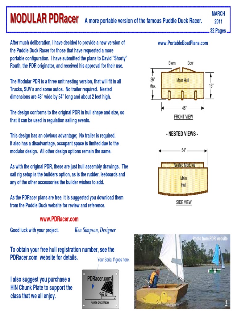 Modular Puddle Duck Racer | PDF | Nut (Hardware) | Plywood