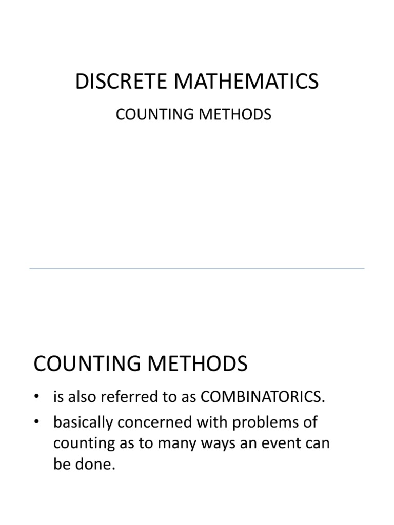 Counting Methods | PDF | Permutation | String (Computer Science)