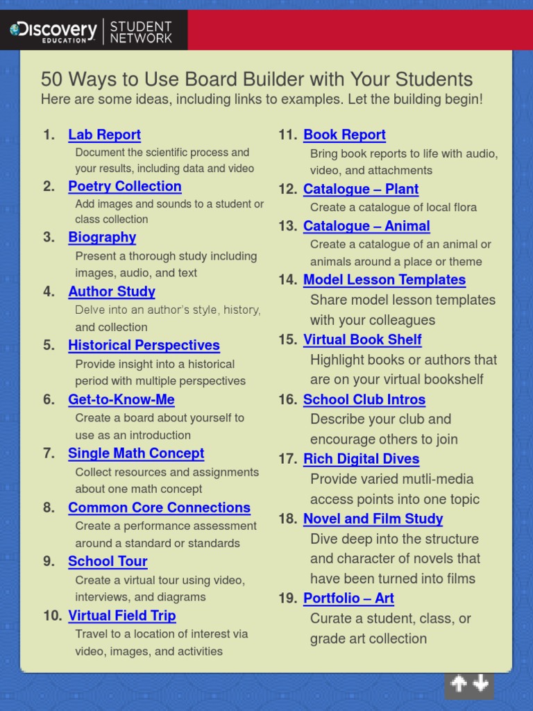 50 Creative Board Builder Ideas | PDF | Teaching Mathematics ...