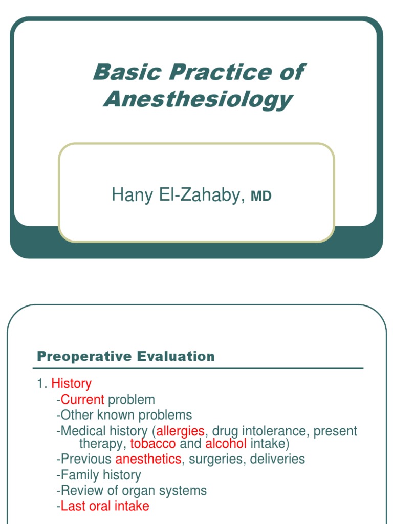 Basic Practice of Anesthesiology Final | PDF | Anesthesia | Drugs