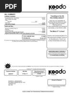 Understanding Your Koodo Bill | PDF | Services (Economics) | Payments