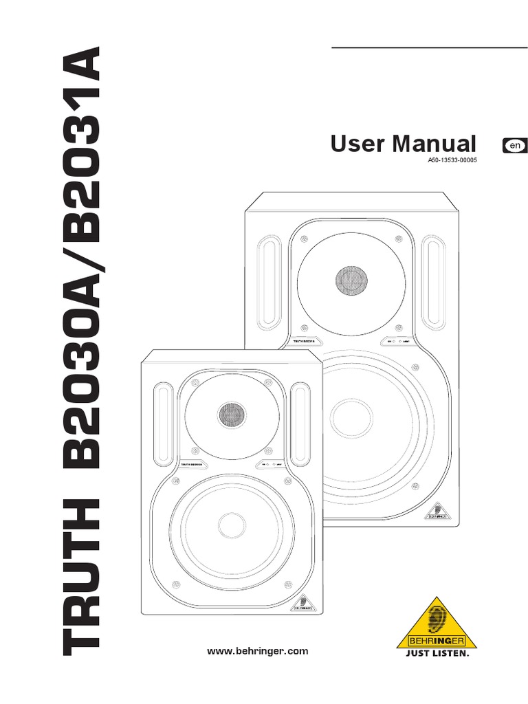 User Manual | PDF | Loudspeaker | Ac Power Plugs And Sockets