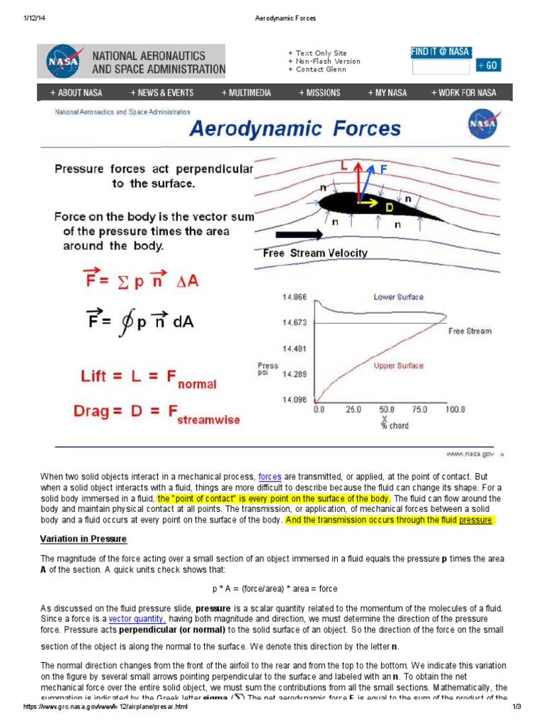 Aerodynamic Forces | Lift (Force) | Summation