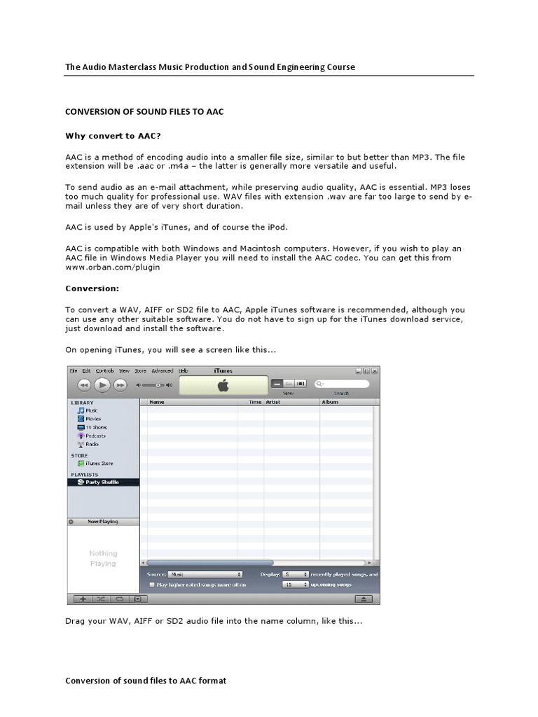 Aac PDF | PDF | I Tunes | Macintosh