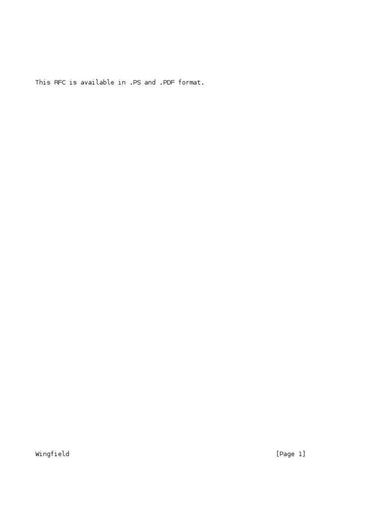 RFC Document Formats: PS & PDF | PDF