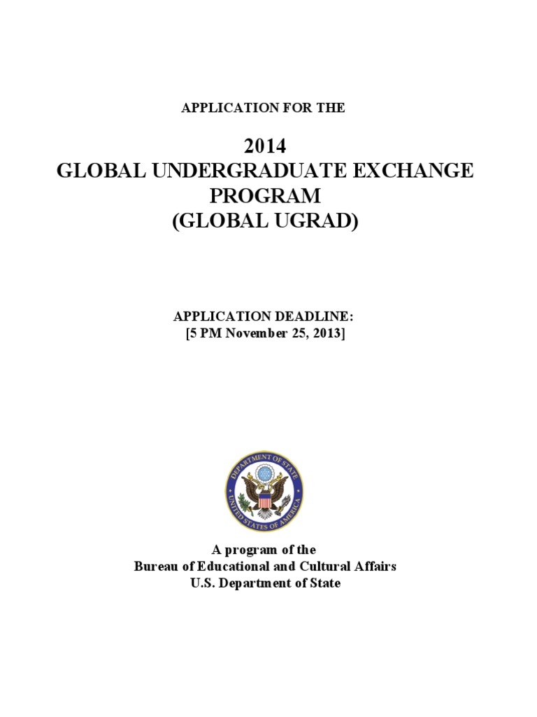 2014 Global Ugrad Prog Application - FINAL | PDF | Business