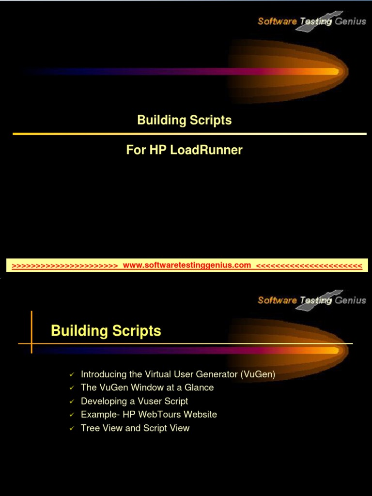 Building Scripts For HP Loadrunner | PDF | Websites | Scripting Language