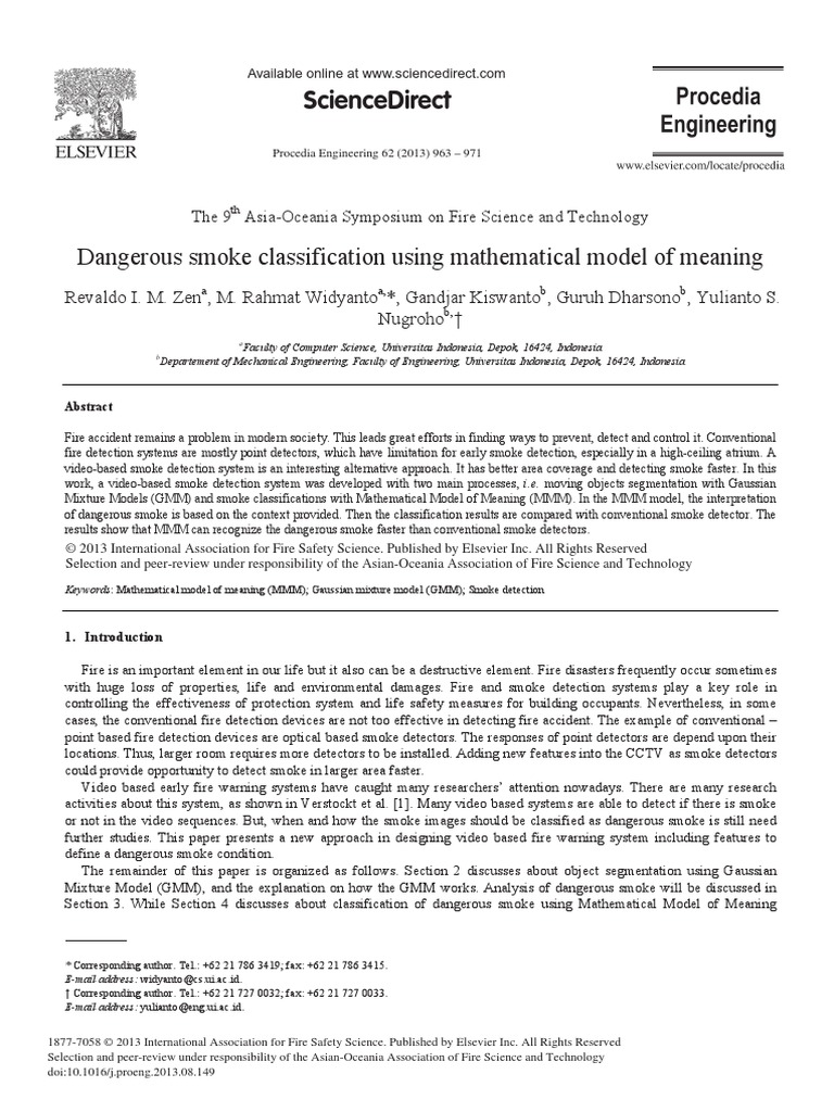 Sciencedirect: Dangerous Smoke Classification Using Mathematical Model ...