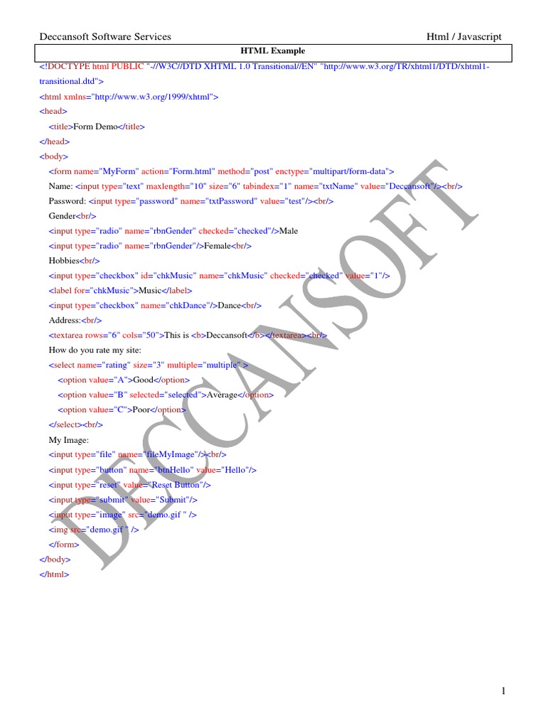 02 Html And Javascript Intro Pdf Document Object Model Java Script 4347