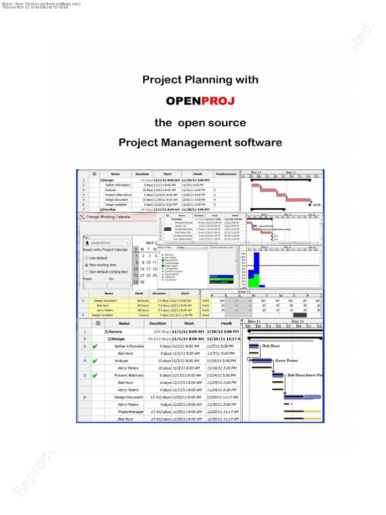 OpenProj Manual | PDF | Business Economics | Business