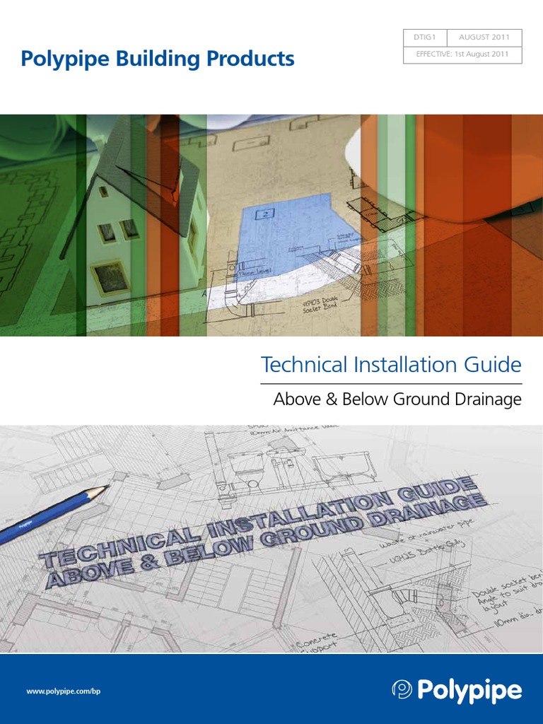 Technical Installation Guide Above Below Ground Drainage | PDF | Pipe ...