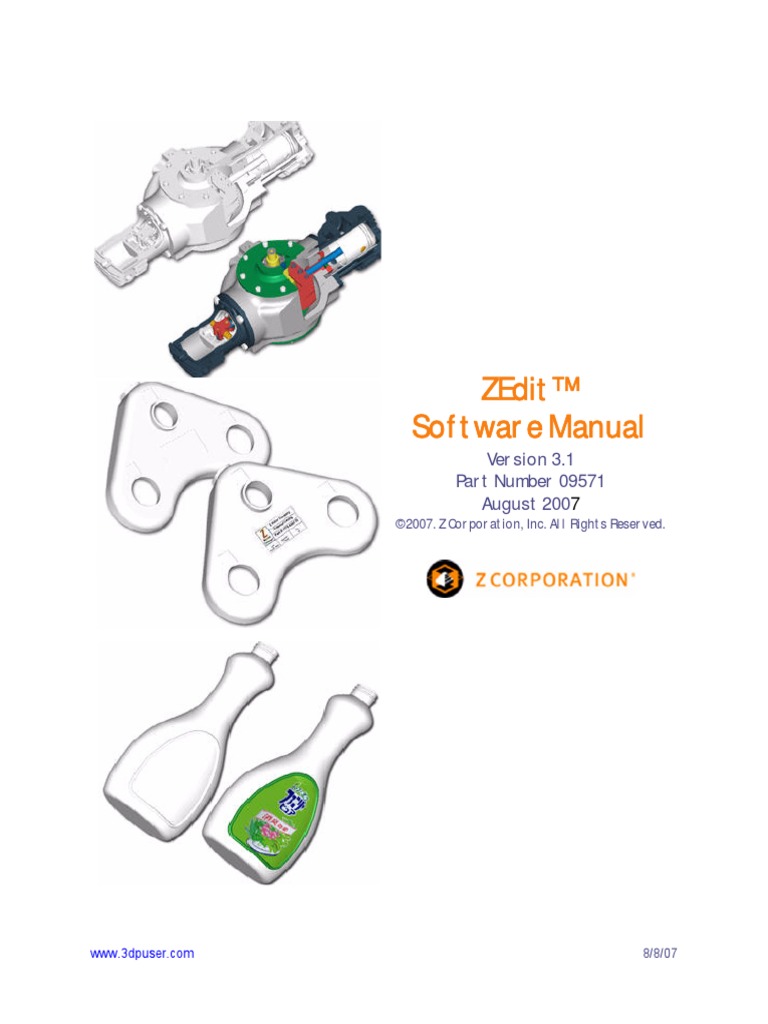 ZEdit Software Manual | PDF | Texture Mapping | Microsoft Windows