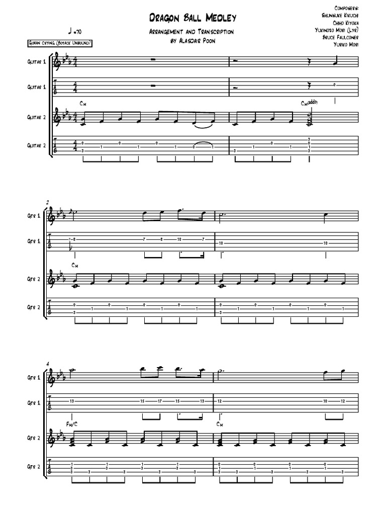 Dragon Ball Medley (Tab), WIthEther | PDF