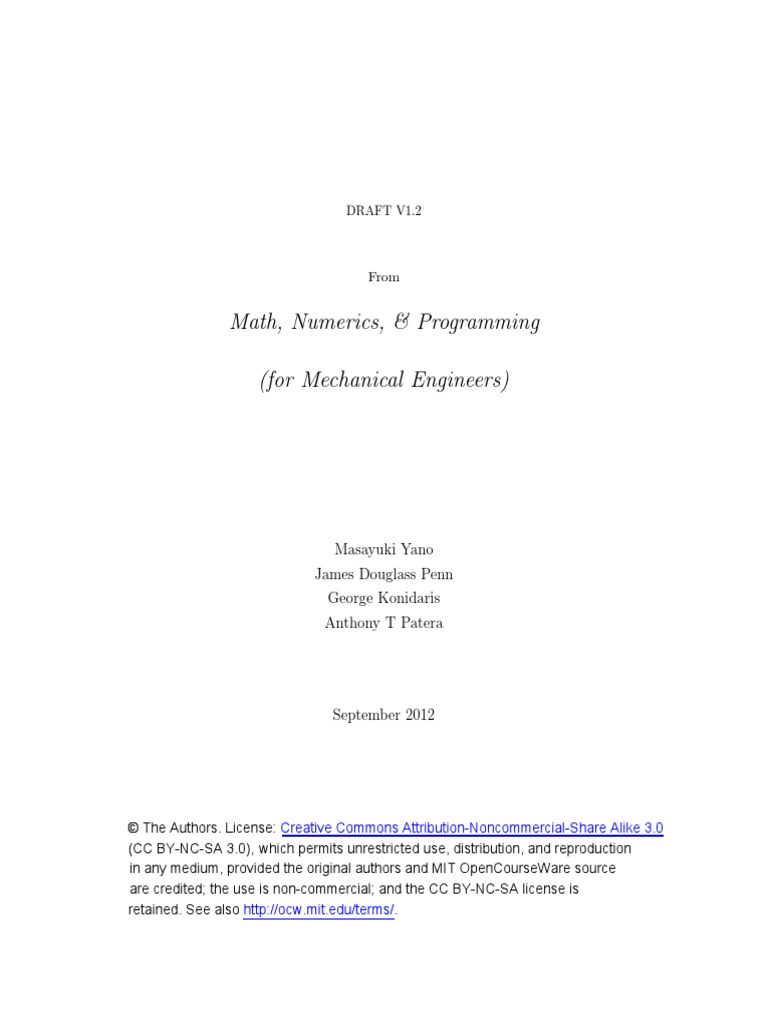 MIT2 086F12 Notes Unit1 | PDF | Computers | Technology & Engineering