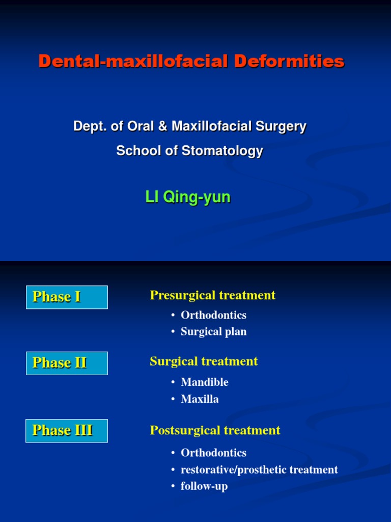 An Overview of Dental-Maxillofacial Deformities: Presurgical Treatment ...