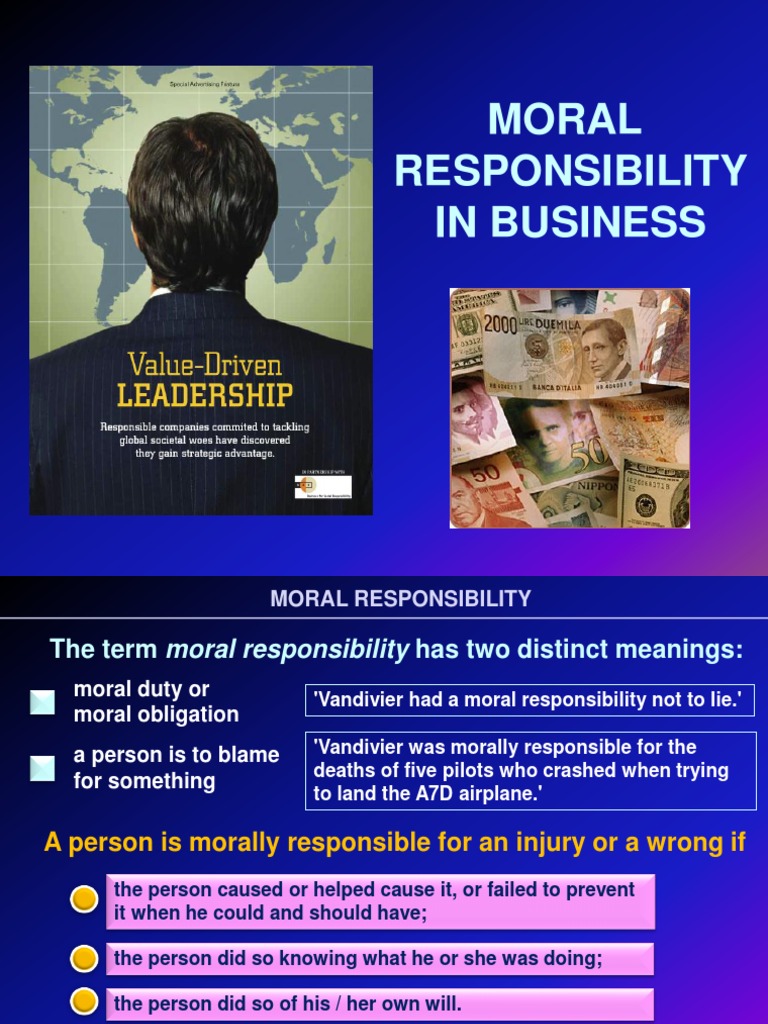 Moral Responsibility in Business | PDF | Wellness