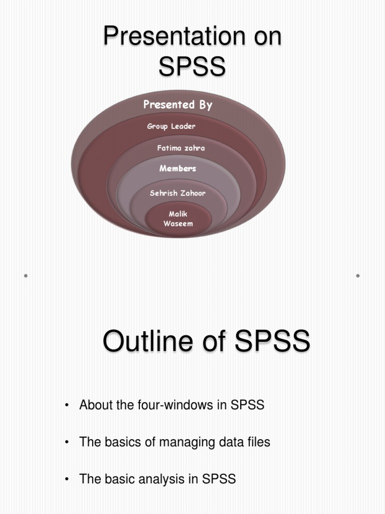 Presentation On SPSS: Presented by | PDF | Spss | Regression Analysis