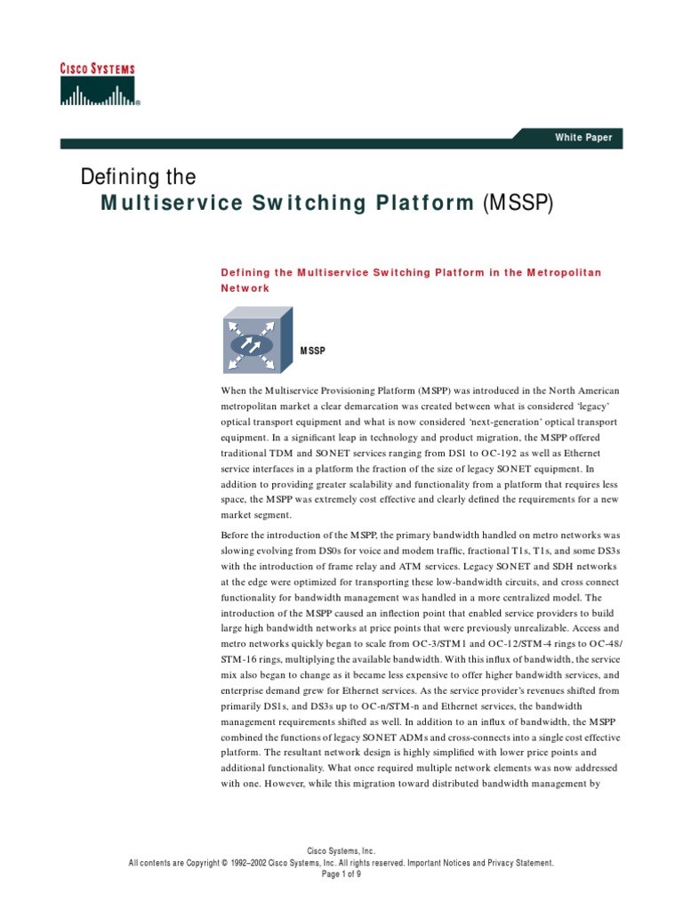 Multiservice Provisioning Platform | PDF | Telecommunications Equipment ...